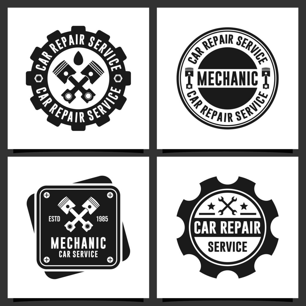 12 Mechanic Service logo design collection - $12 - MasterBundles