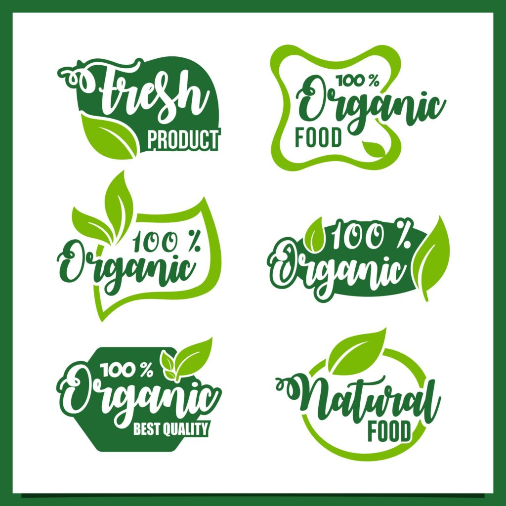 12 Natural food design logo collection - MasterBundles