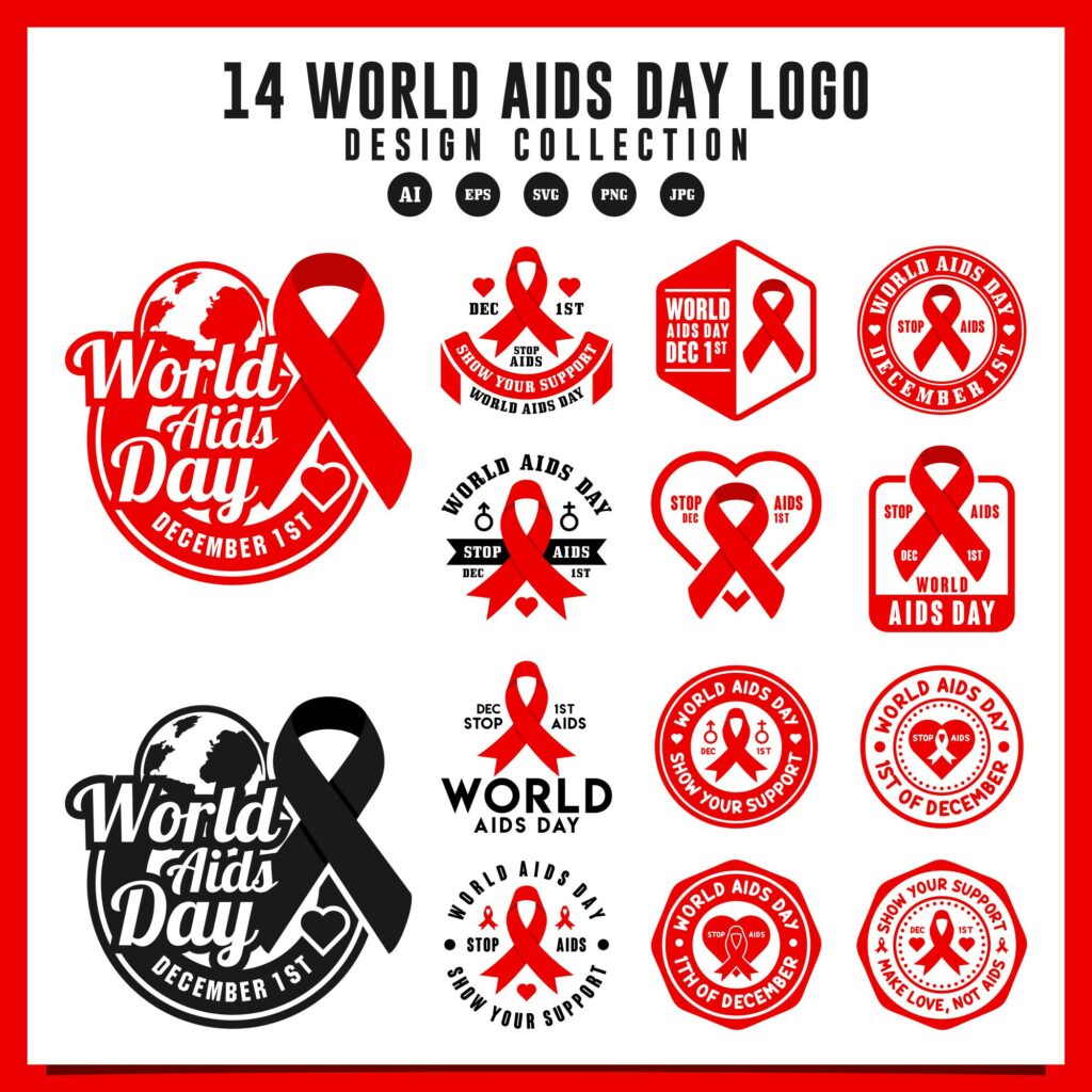 14 World Aids Day logo collection - $12 - MasterBundles