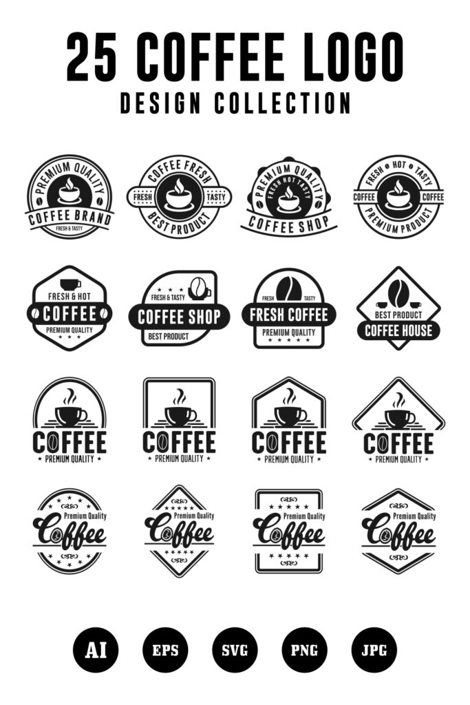 16 Coffee logo design collection - $8 - MasterBundles