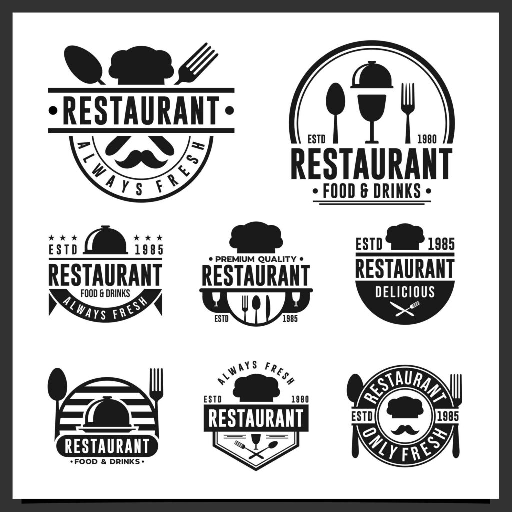 16 Restaurant logo design collection - $12 - MasterBundles
