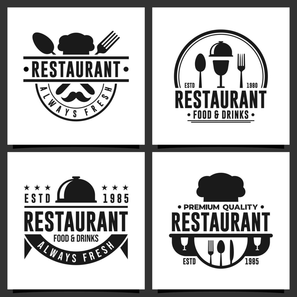16 Restaurant logo design collection - $12 - MasterBundles