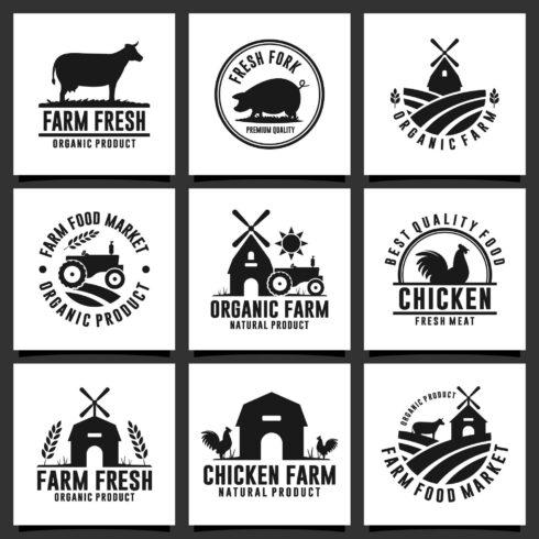 18 Farm fresh logo design collection - $12 - MasterBundles