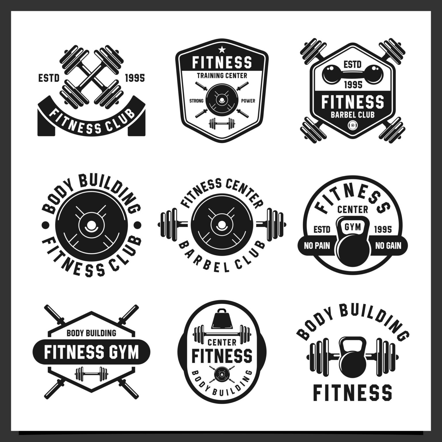 18 Fitness gym logo design collection - MasterBundles