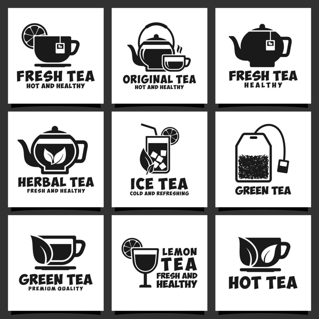 18 Fresh tea logo design collection - $12 - MasterBundles