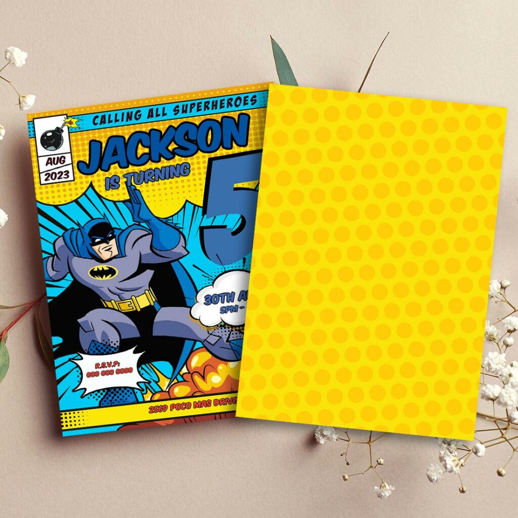 Batman Birthday Invitation, Batman ANY AGE Birthday Invitation Canva ...