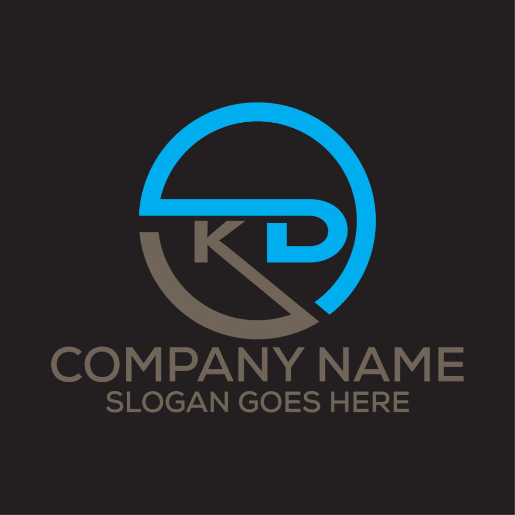 Letter KD Logo or Icon Design Vector Image Template - MasterBundles
