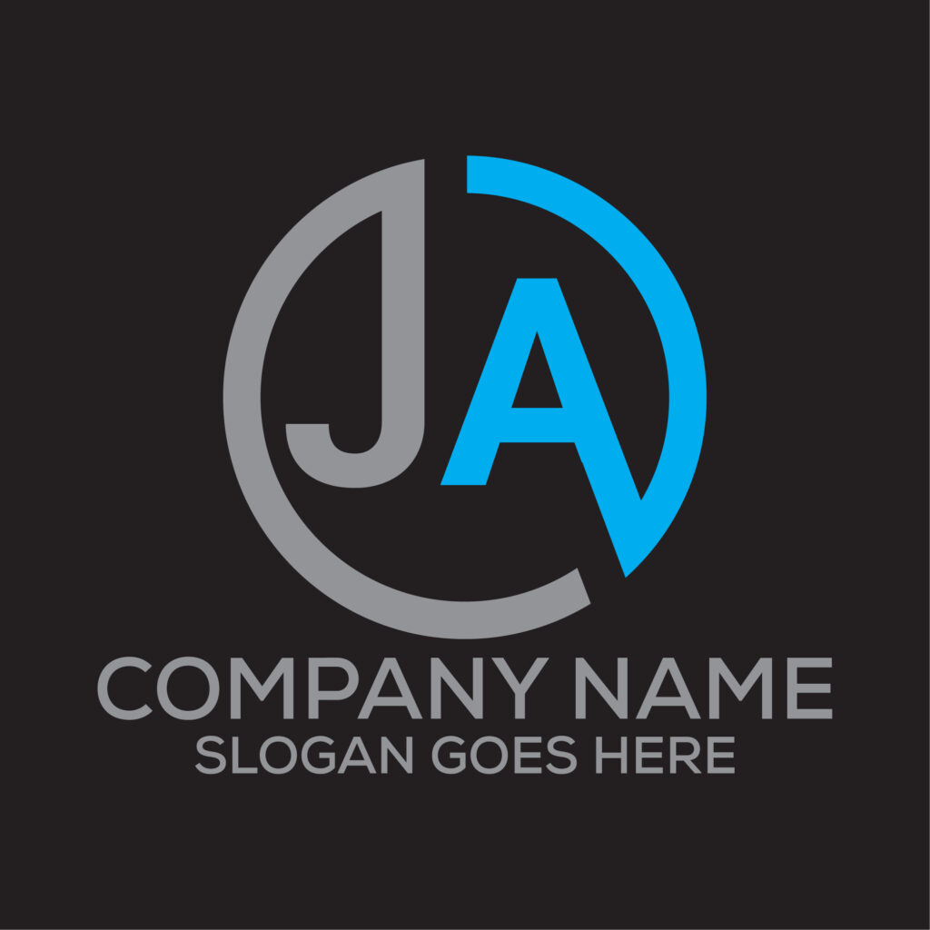 Letter JA Logo or Icon Design Vector Image Template - MasterBundles