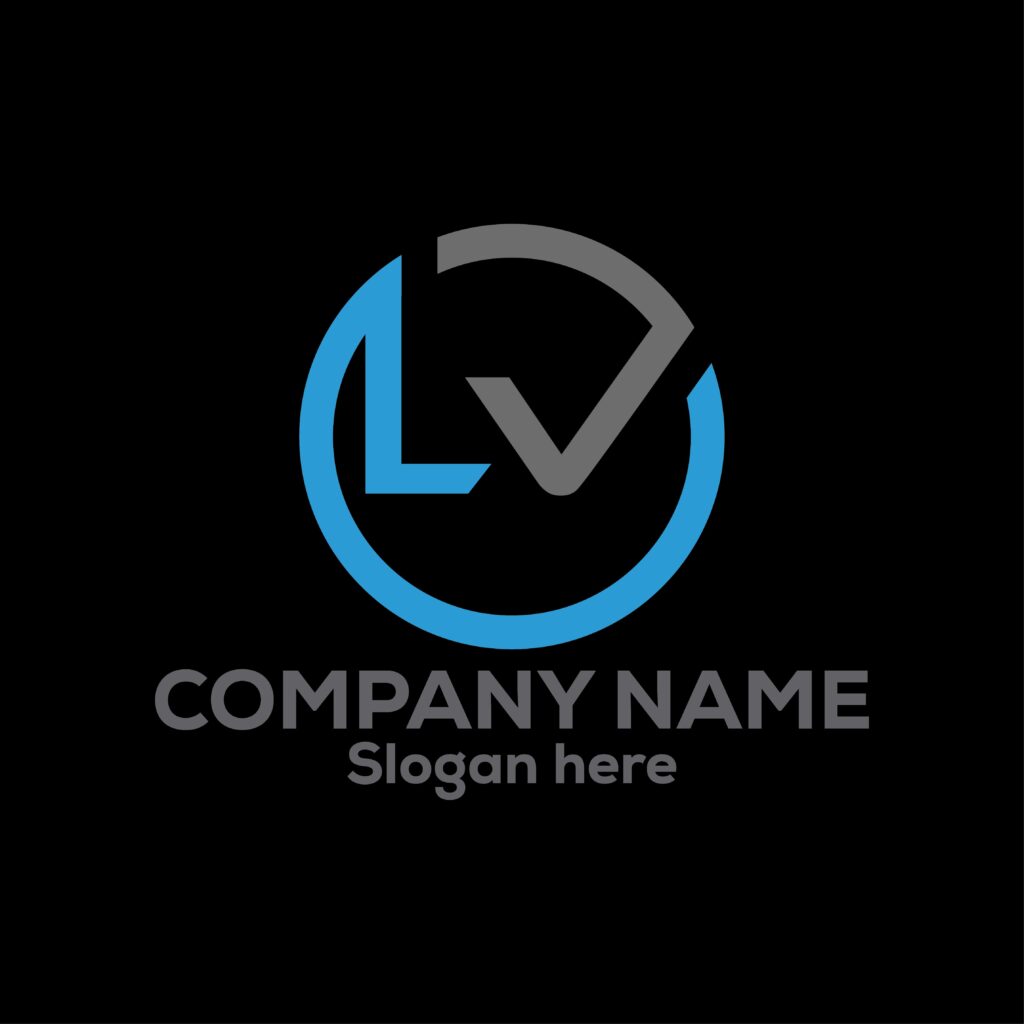 Letter LV Logo or Icon Design Vector Image Template - MasterBundles
