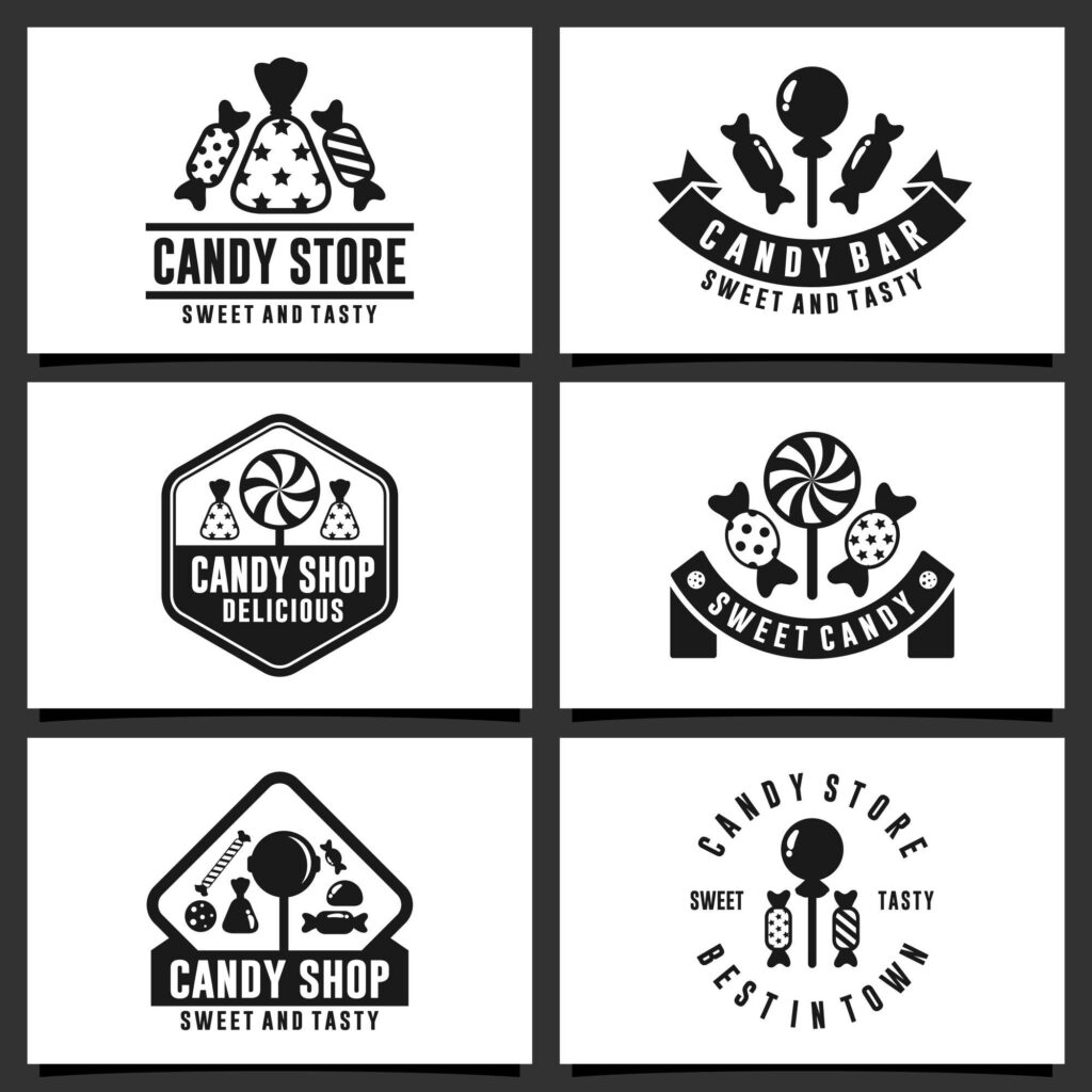 21 Candy shop logo design collection - $15 - MasterBundles