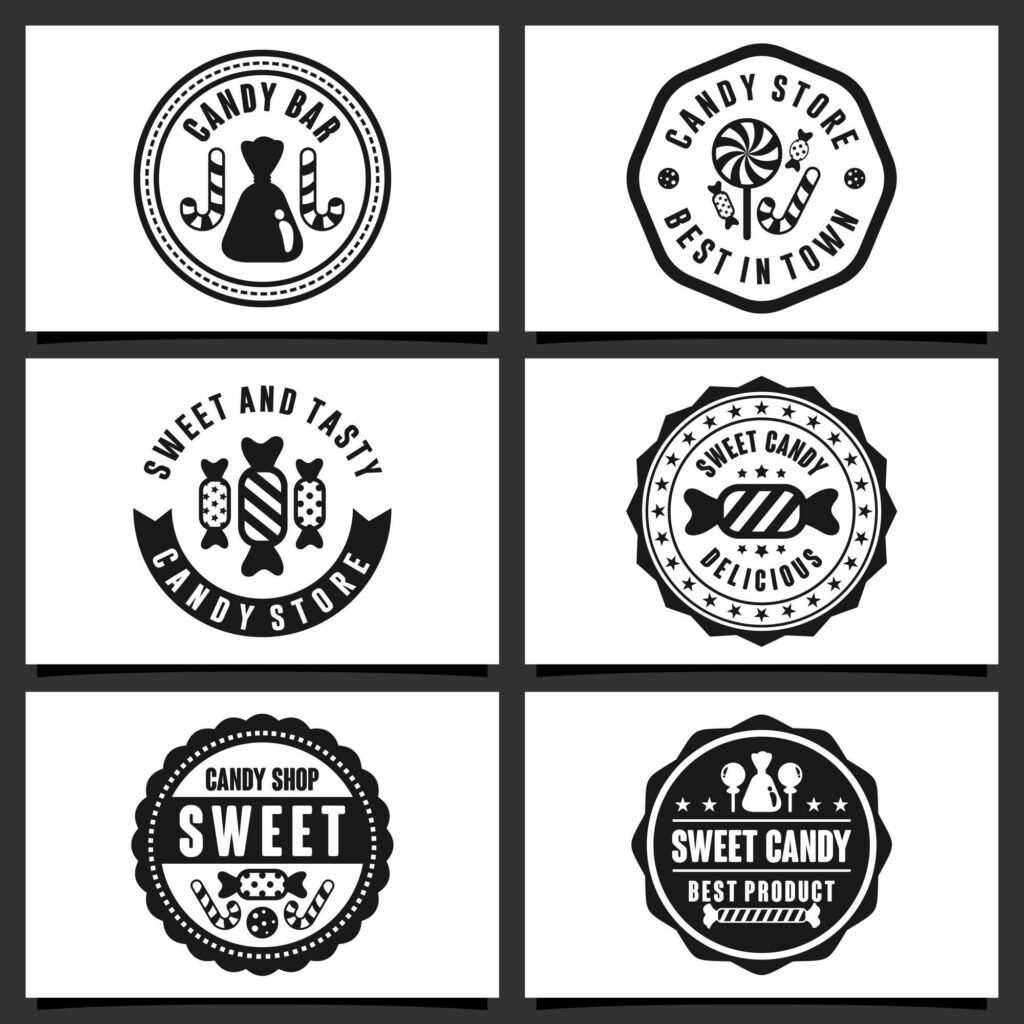 21 Candy shop logo design collection - $15 - MasterBundles