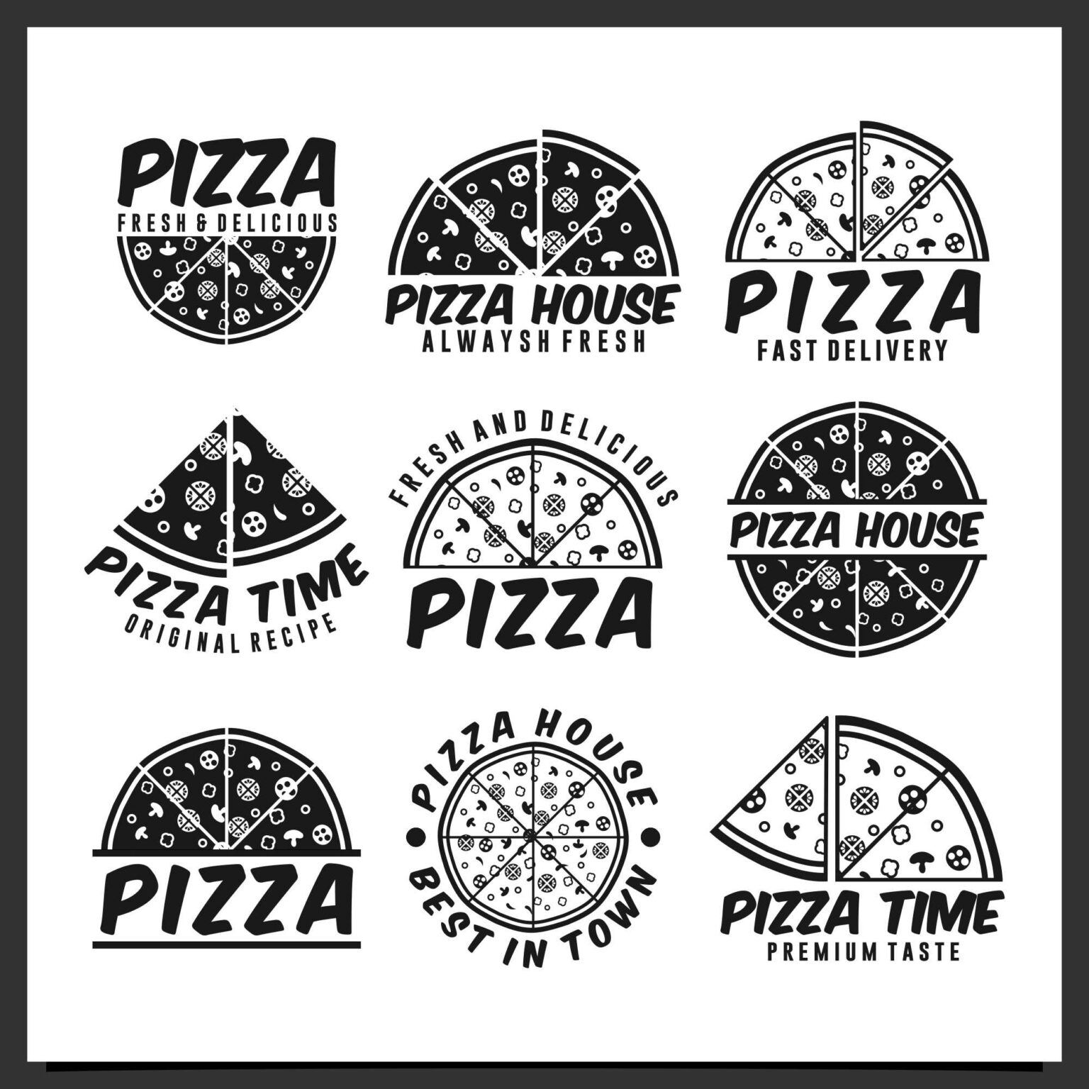 27 Pizza logo design collection - $16 - MasterBundles