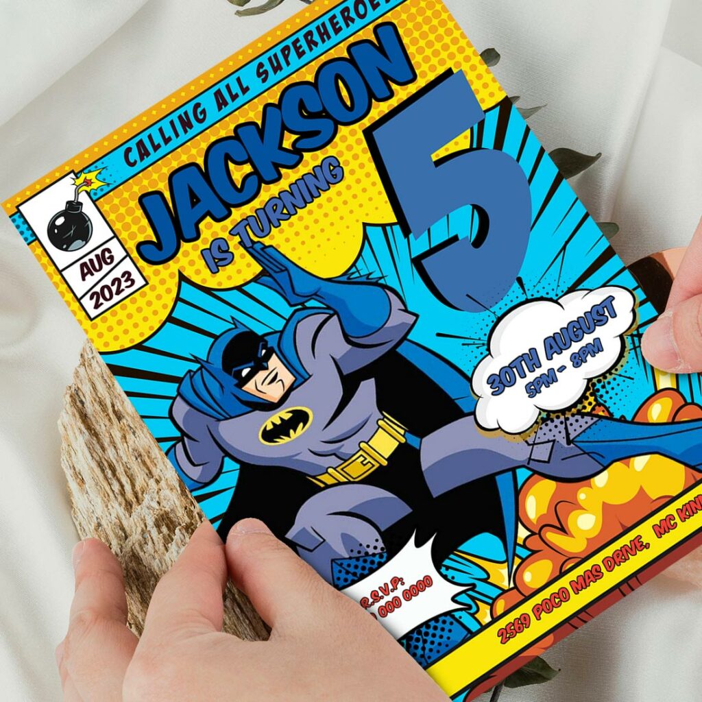 Batman Birthday Invitation, Batman ANY AGE Birthday Invitation Canva ...