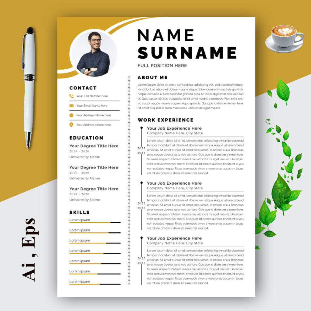 Business Resume Template and CV Design - MasterBundles
