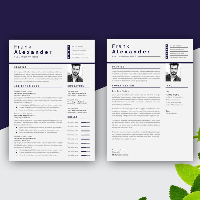 Clean Resume Layout Resume Design Template - MasterBundles
