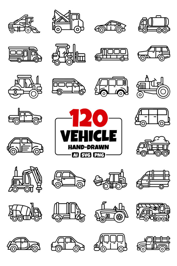 Vehicle svg bundle, transportation svg set, construction svg - Instant ...