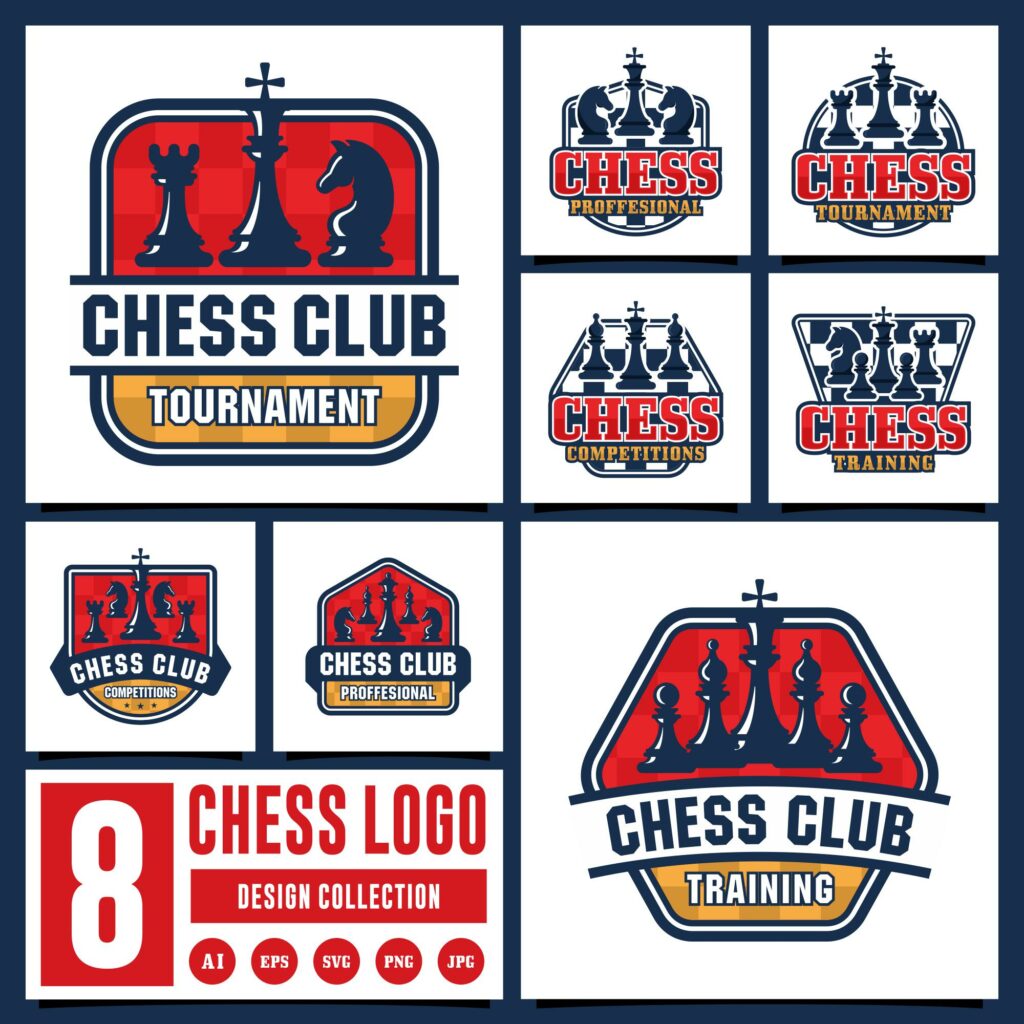 8 Chess logo design collection - $10 - MasterBundles