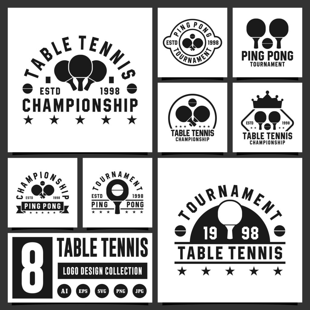 8 Table Tennis Ping pong logo collection - $8 - MasterBundles
