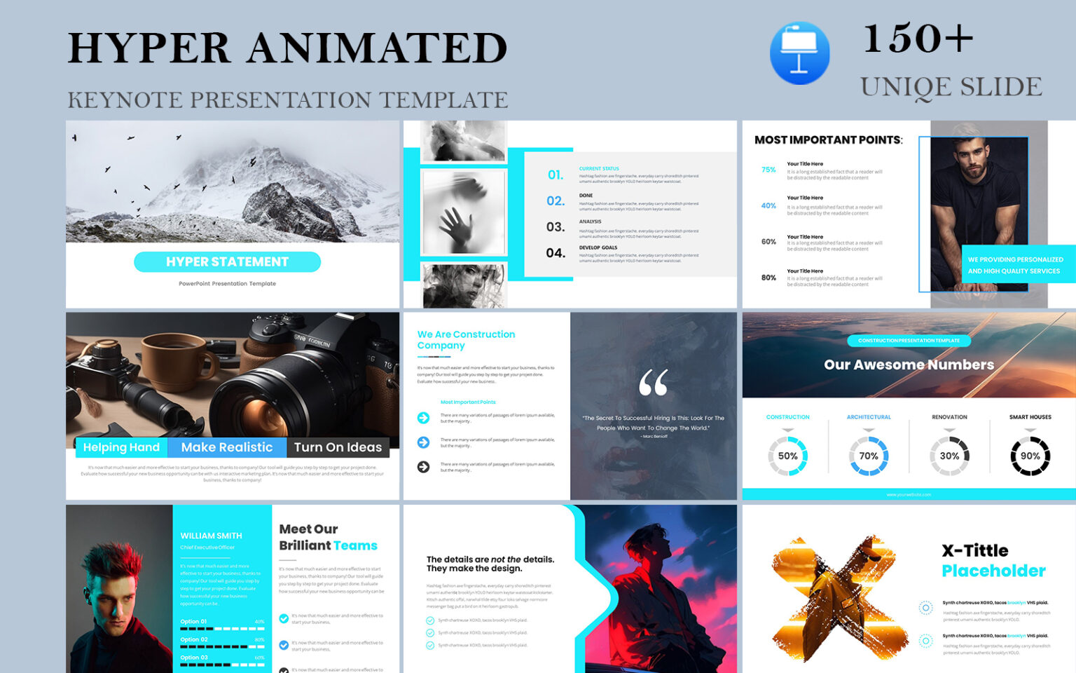 Hyper Animated Quick Keynote Presentation Template - MasterBundles