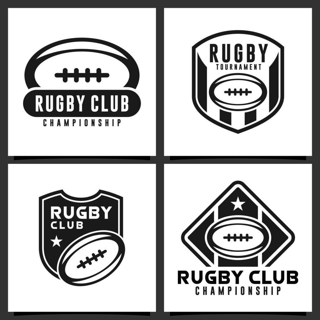 9 Rugby logo design collection - $6 - MasterBundles