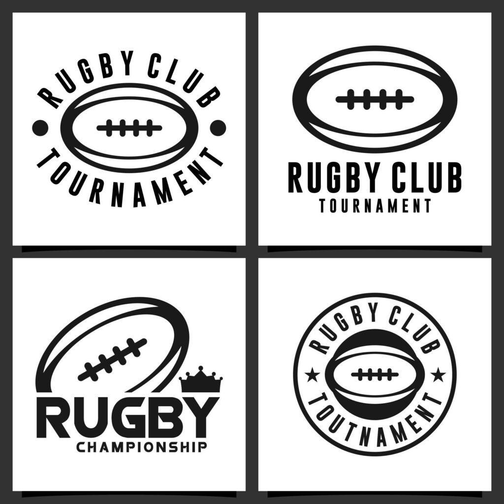9 Rugby logo design collection - $6 - MasterBundles