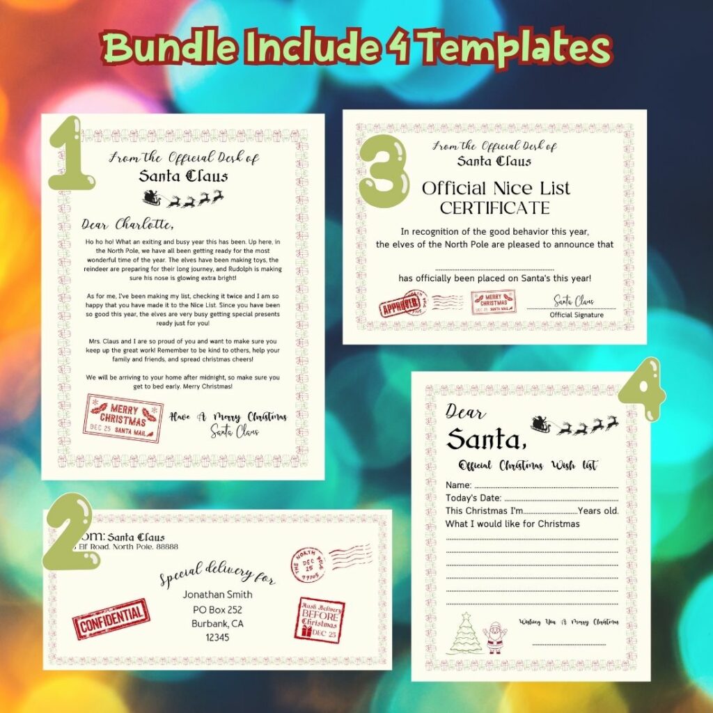 Santa Letter Bundle | Editable by Canva - MasterBundles