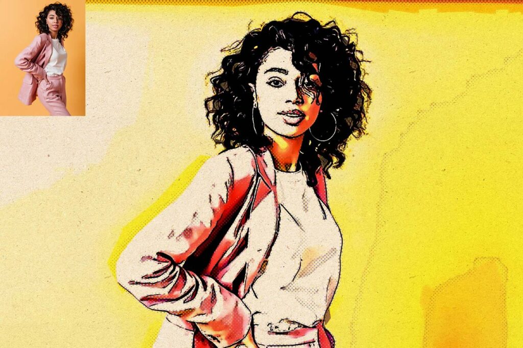 Abstract Comic Art Action - MasterBundles