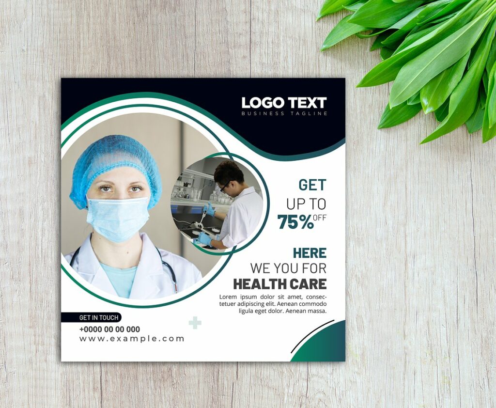 Health Banner Template For Social - MasterBundles
