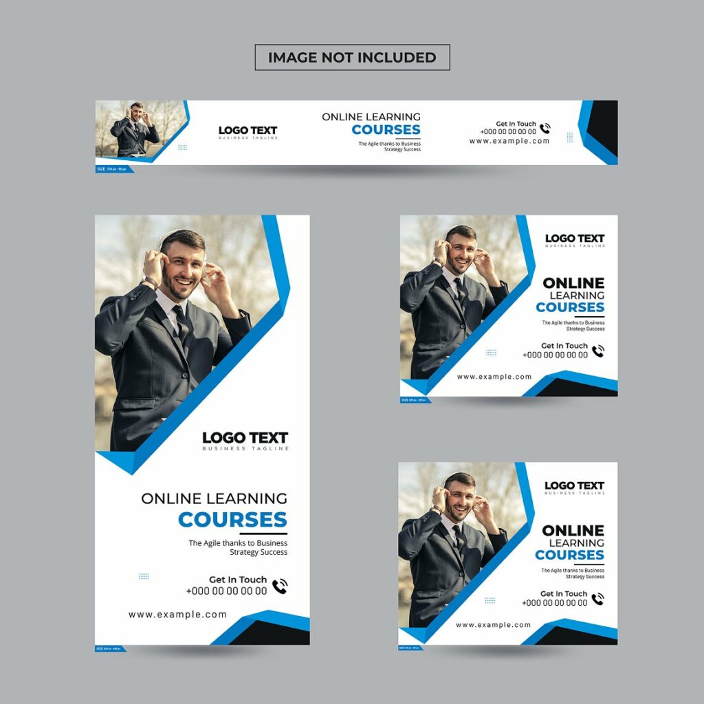 Online Courses Banner Design V-19 - MasterBundles