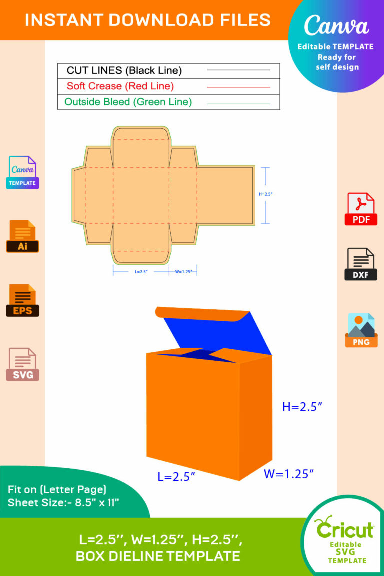 Box Packaging Dieline Template Box - MasterBundles