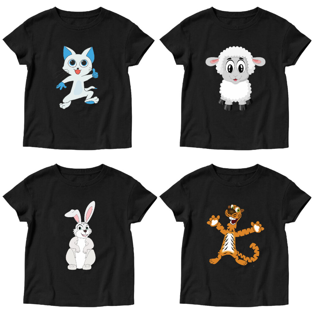 CARTOON T SHIRTS FOR KIDS - MasterBundles
