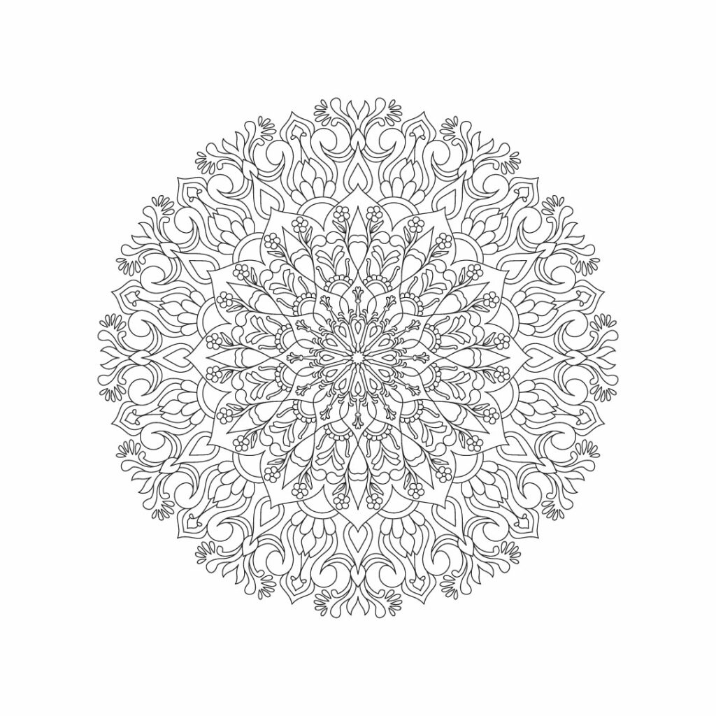 Bundle of 10 Blissful spheres Mandala Coloring Book Pages. - MasterBundles