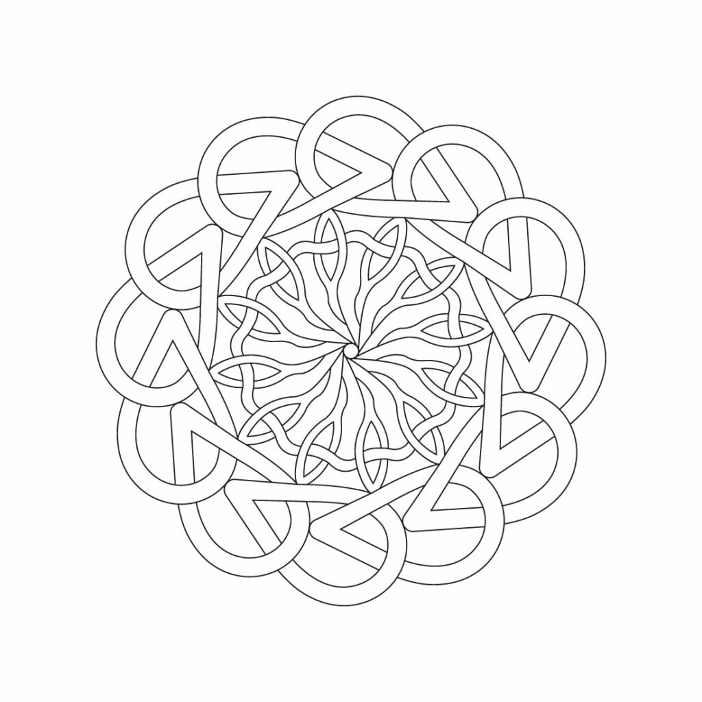 Bundle of 10 Celtic Knot Mandala for KDP Colouring Book interior Pages ...