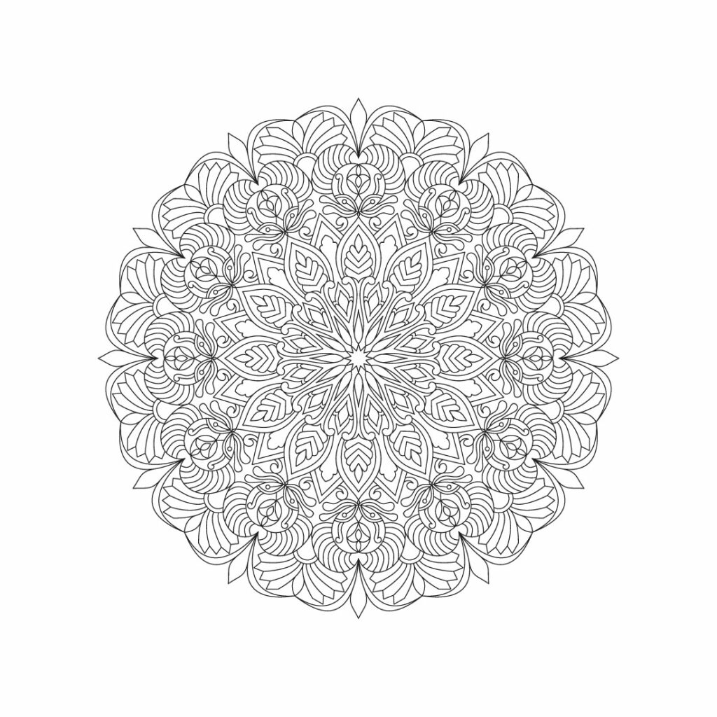 Bundle of 10 Cosmic Delight Mandala Coloring Book Pages. - MasterBundles