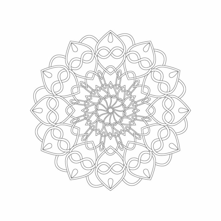 Bundle of 10 Inner Peace Mandala Coloring Book Pages - MasterBundles