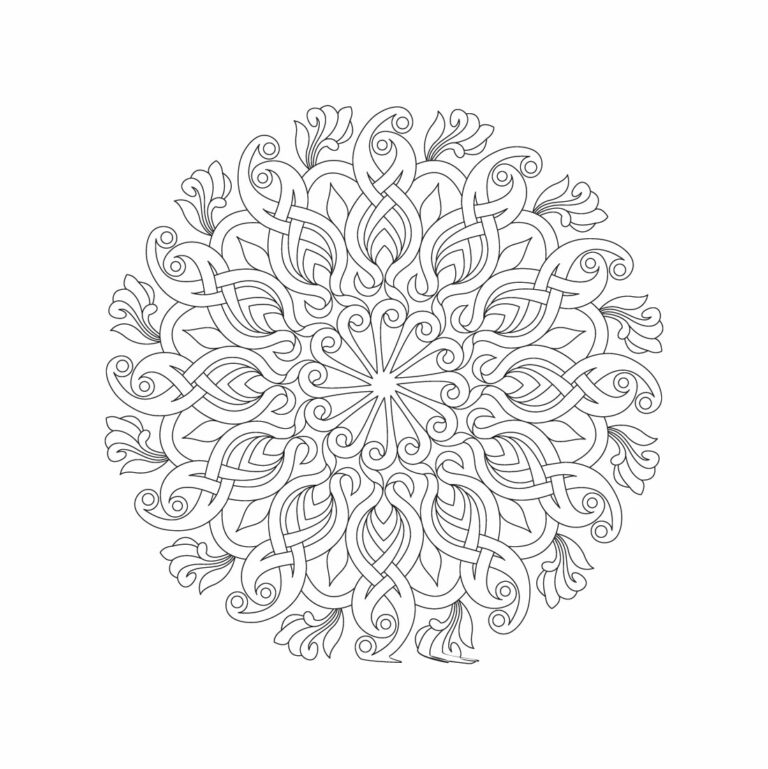 Bundle of 10 Inner Peace Mandala Coloring Book Pages - MasterBundles