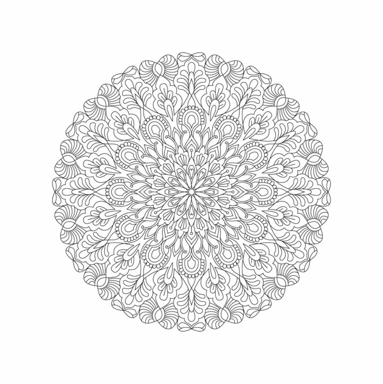 Bundle of 10 Inner Peace Mandala Coloring Book Pages - MasterBundles