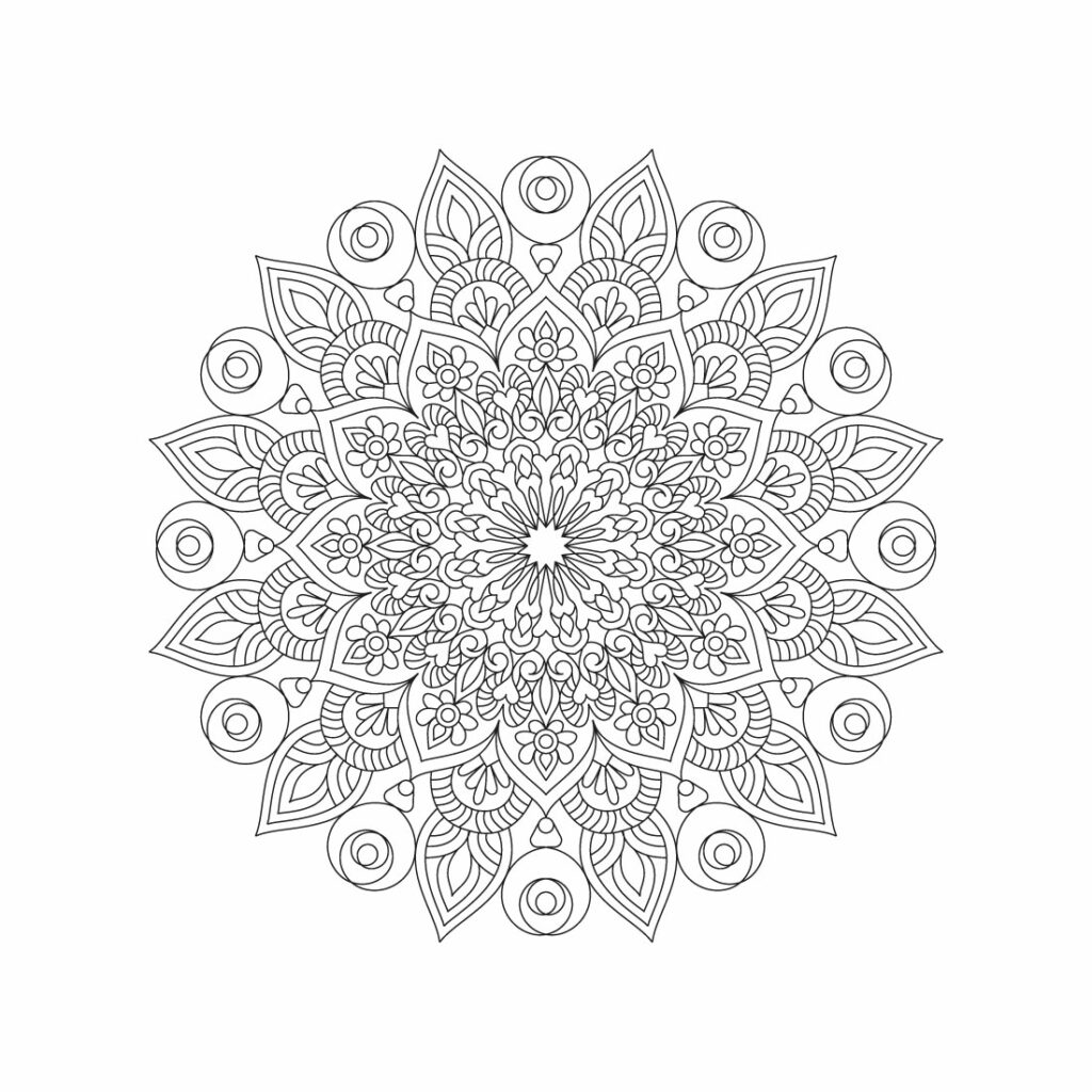 Bundle of 10 Inner Peace Mandala Coloring Book Pages - MasterBundles