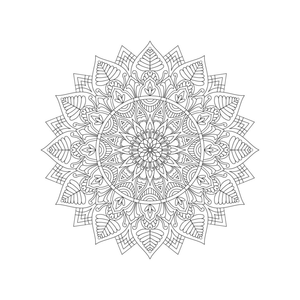 Bundle of 10 Peaceful Mandala Coloring Book Pages. - MasterBundles