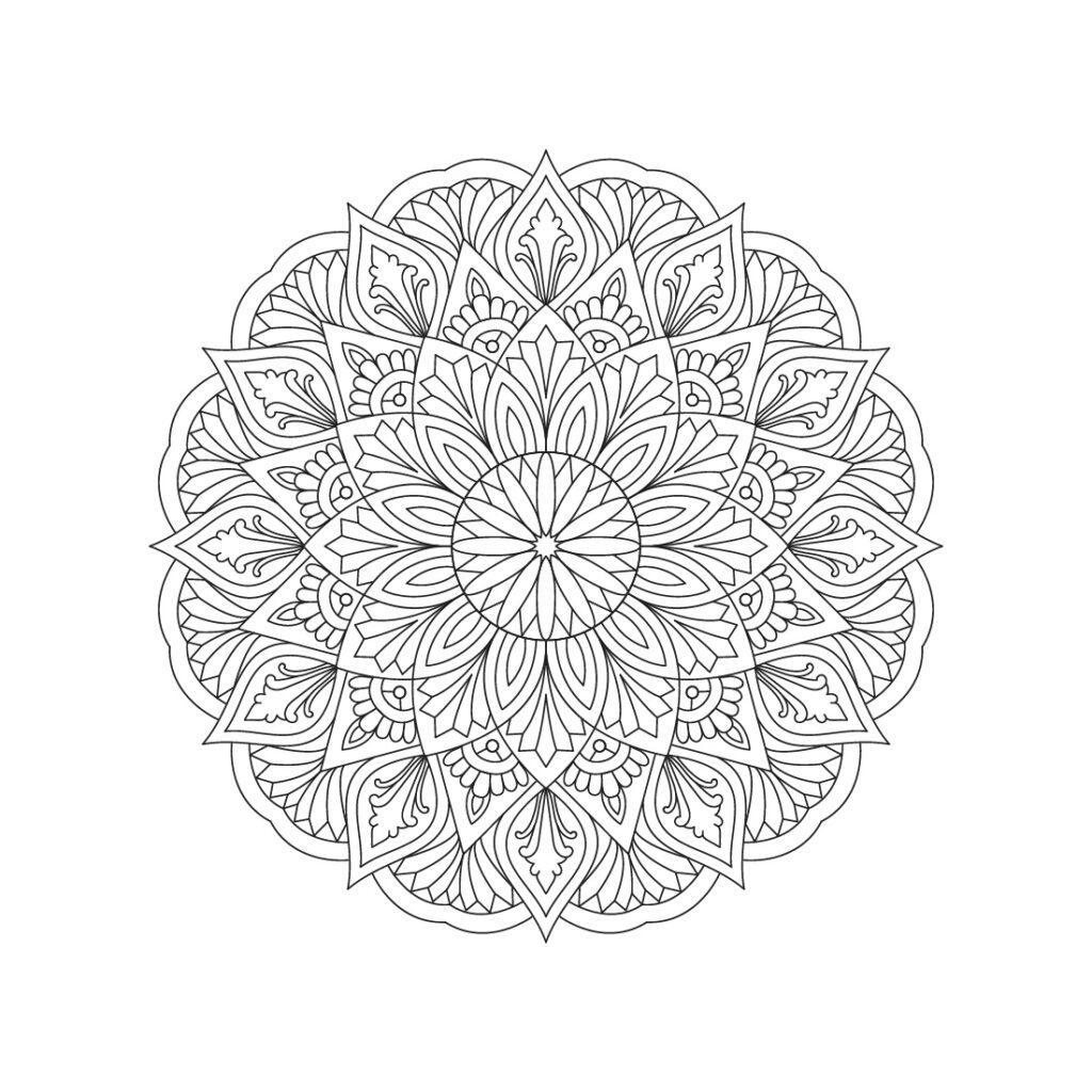 Bundle of 10 Peaceful Mandala Coloring Book Pages. - MasterBundles