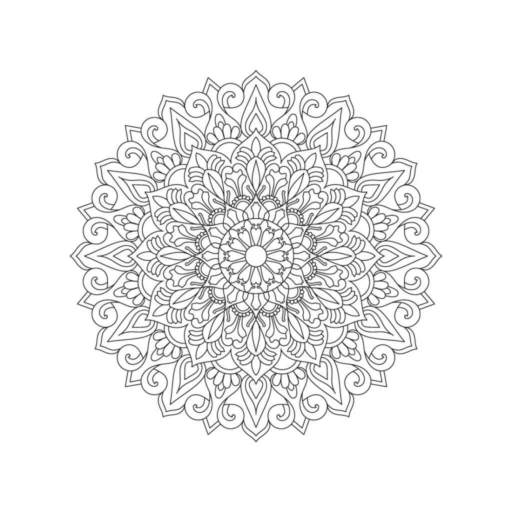 Bundle of 10 Peaceful Mandala Coloring Book Pages. - MasterBundles