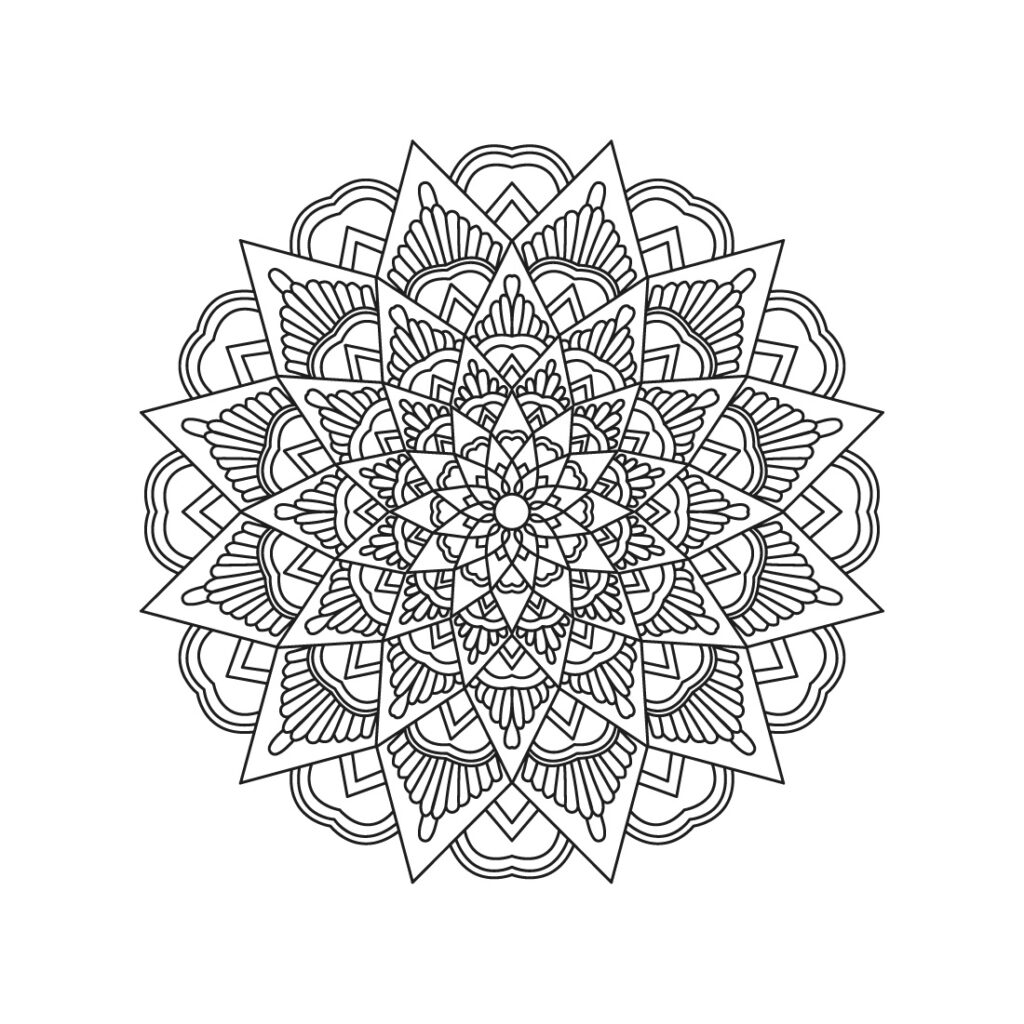Bundle of 10 Peaceful Mandala Coloring Book Pages. - MasterBundles