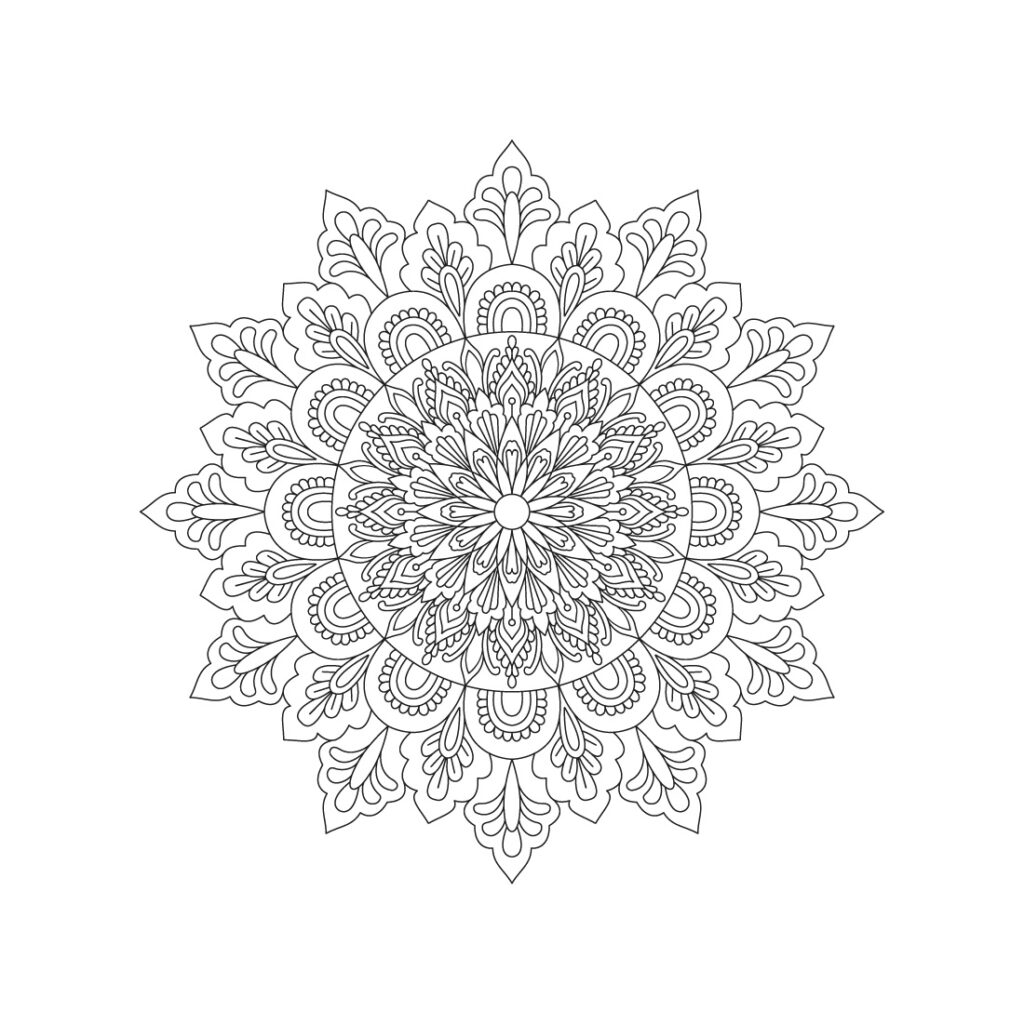 Bundle of 10 Peaceful Mandala Coloring Book Pages. - MasterBundles