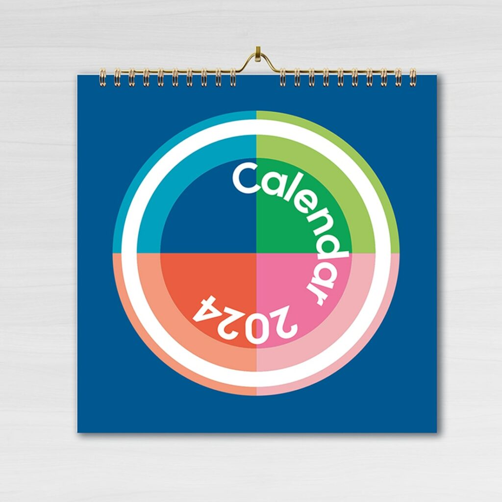 Vector wall calendar_2024 with numbers placed around the circle ...