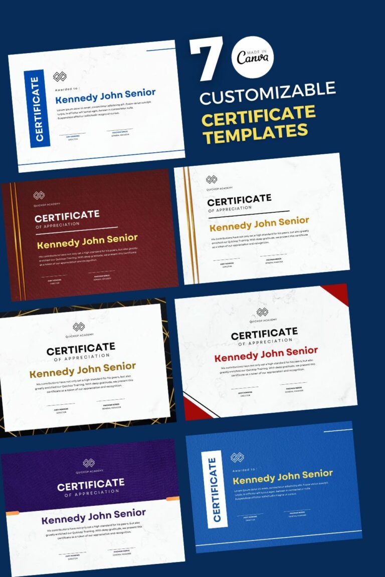 5 Certificate Templates Design Bundle - MasterBundles