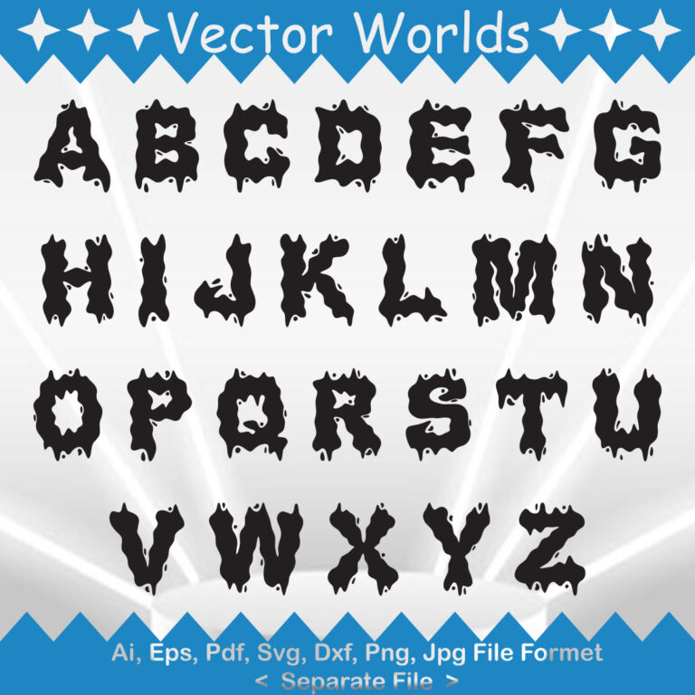 Water Font Alphabet SVG Vector Design - MasterBundles