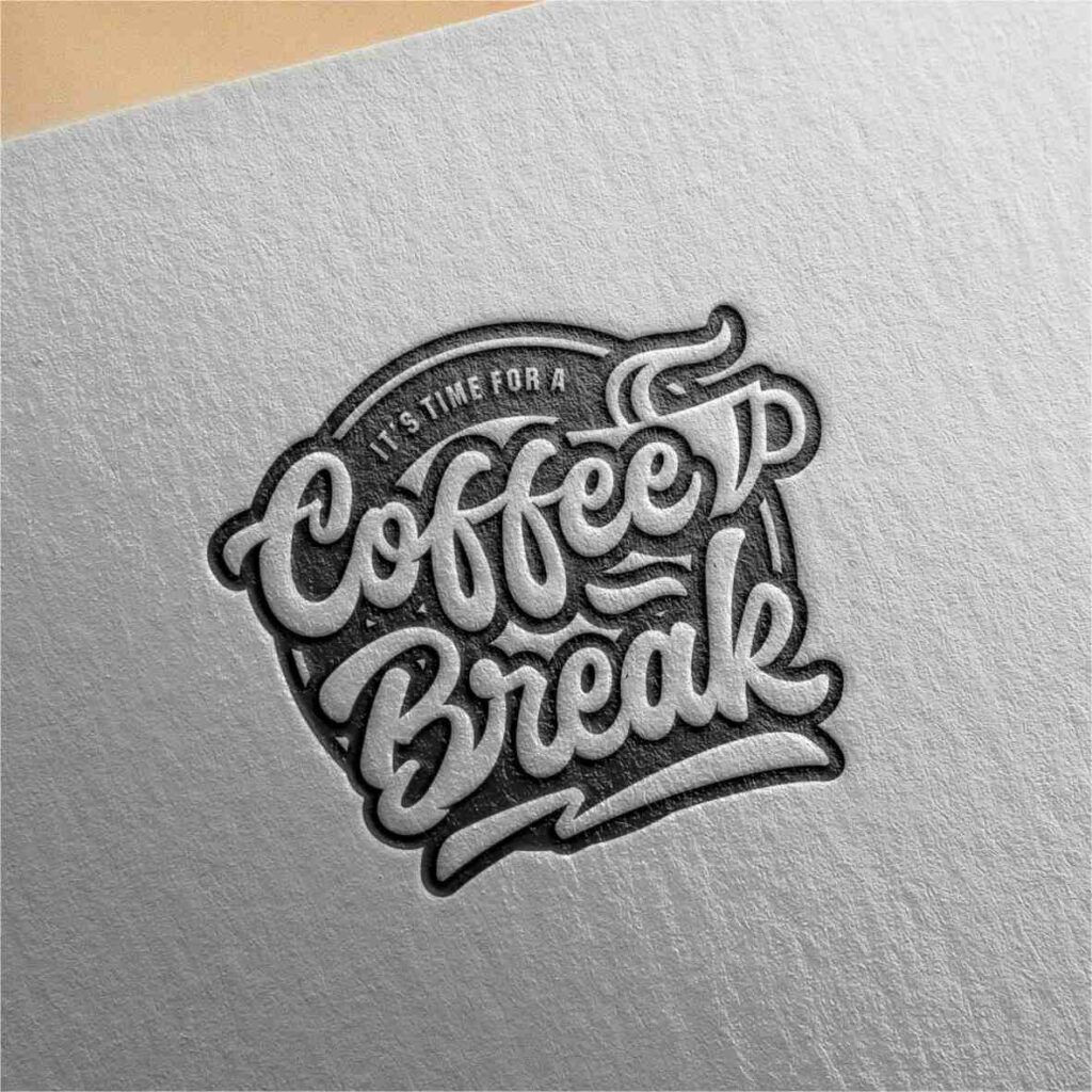 Coffee break vector logo design - $4 - MasterBundles