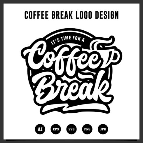 Coffee break vector logo design - $4 - MasterBundles