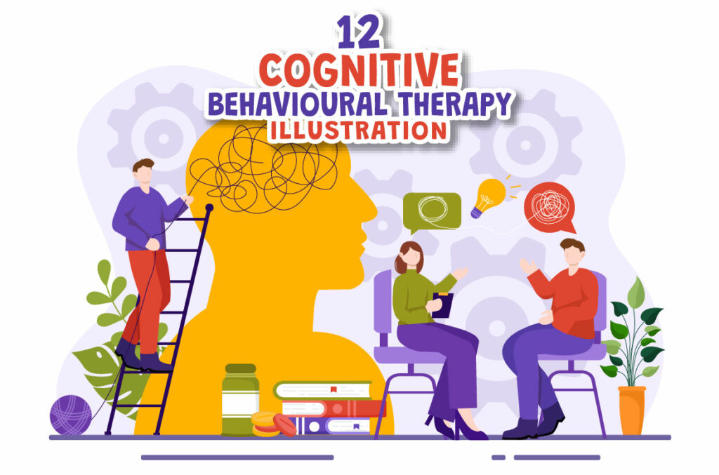 12 Cognitive Behavioural Therapy Illustration - MasterBundles