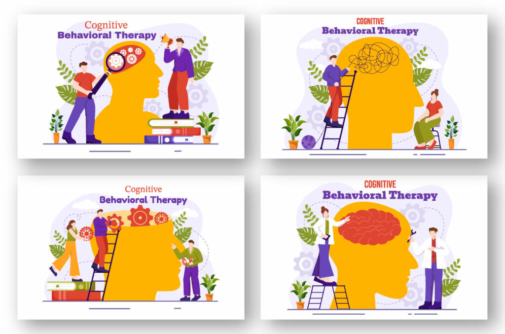12 Cognitive Behavioural Therapy Illustration - MasterBundles